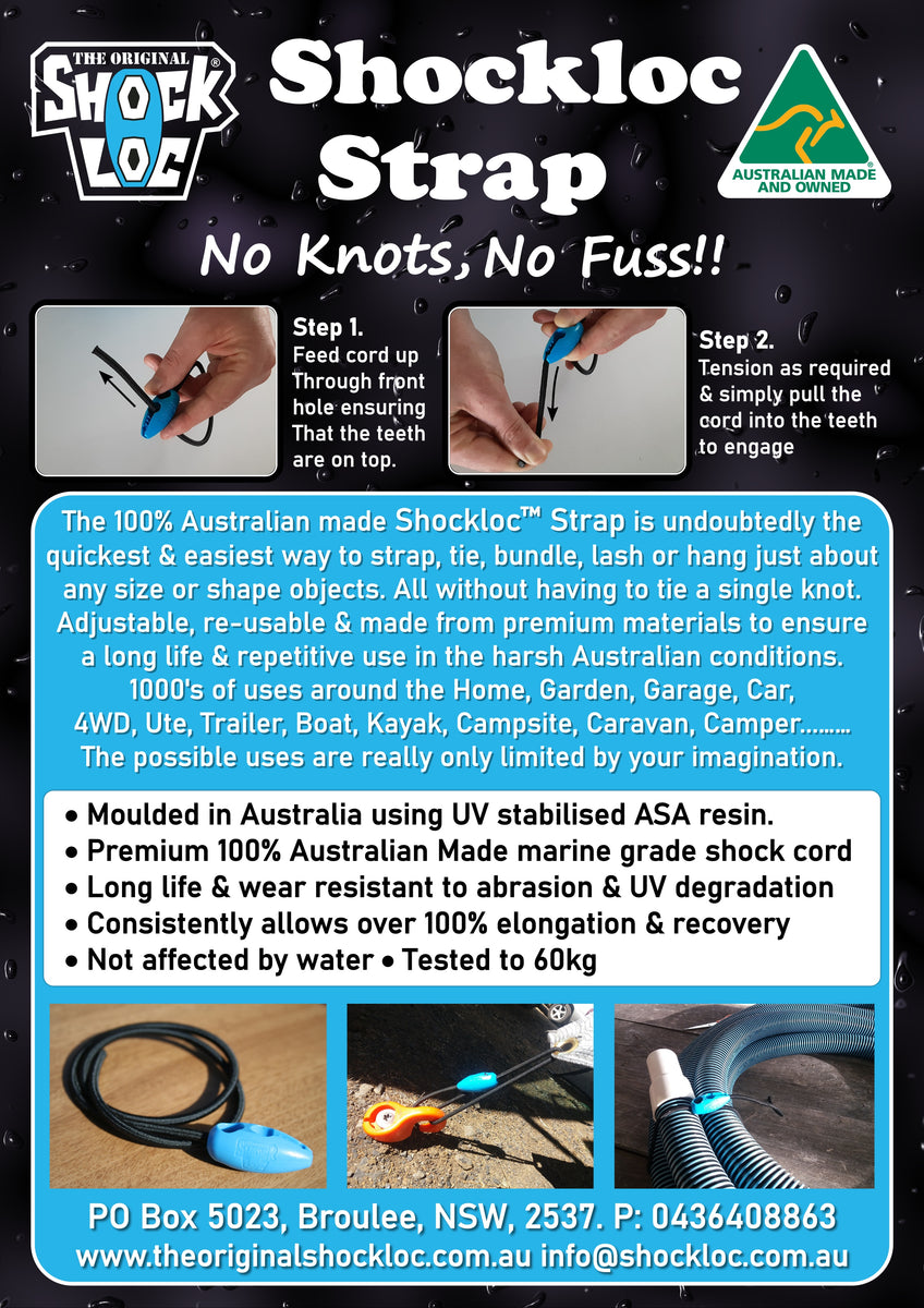 The Original Shockloc Strap - The Safer Occy Bungee Strap Alternative